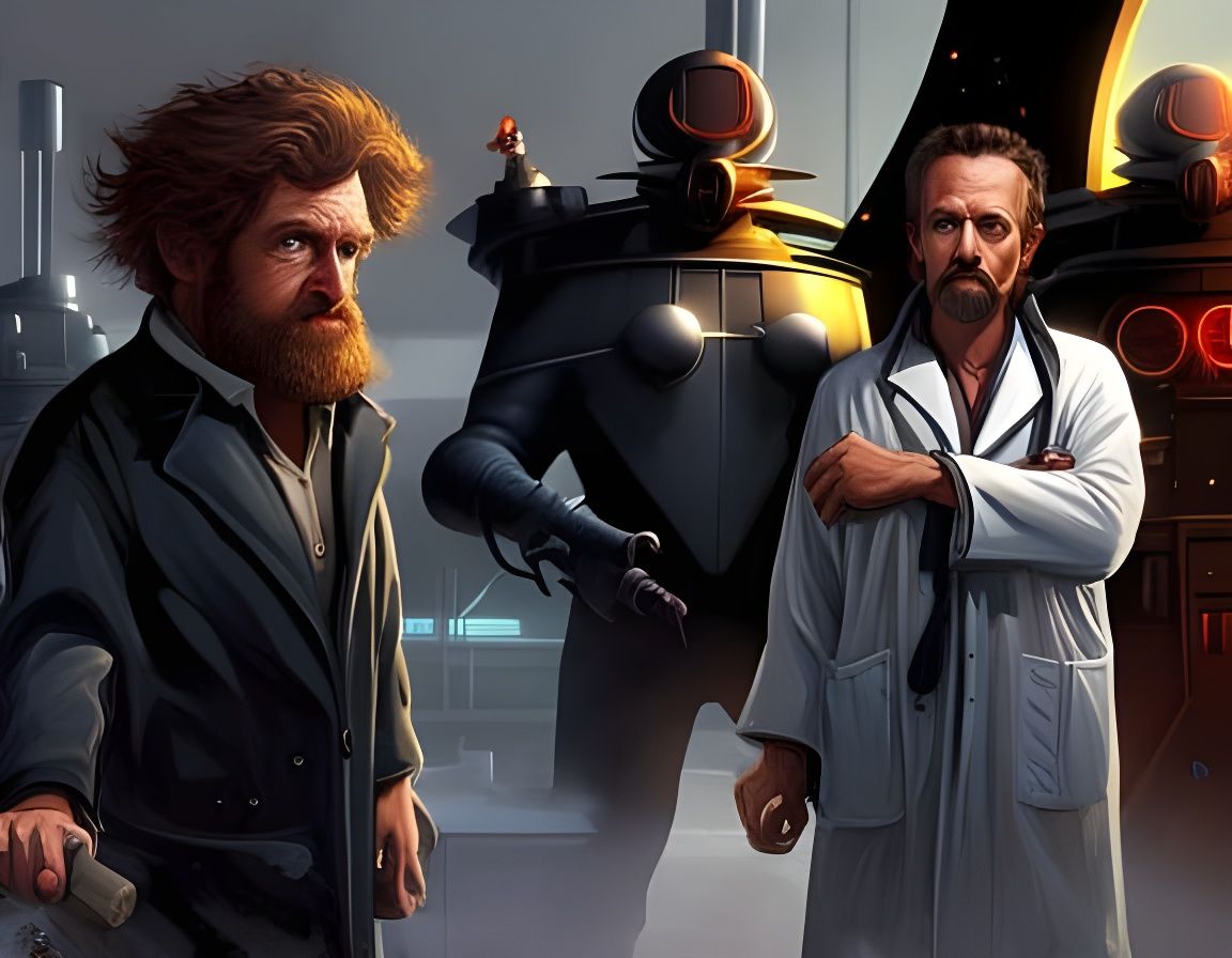 Moral qualms? Machine! See him out... - AI Generated Artwork ...