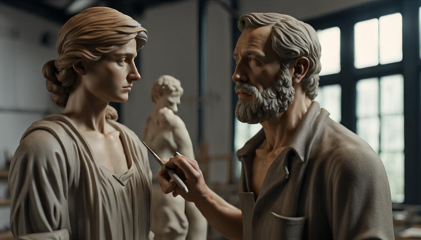 Magic in an artist's studio - AI Generated Artwork - NightCafe Creator