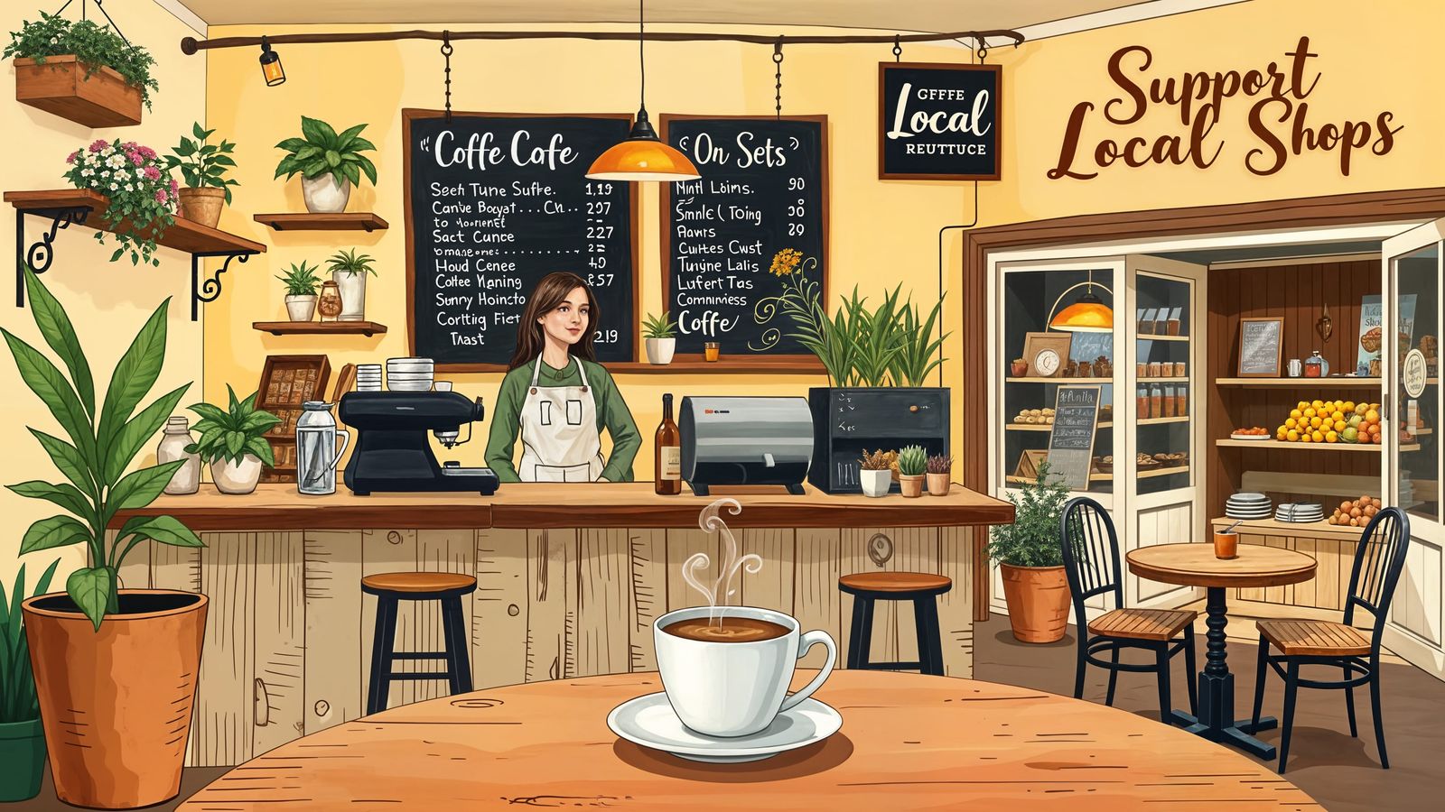 Ignore the menu enjoy the ambience - Inviting Coffee Shop In...