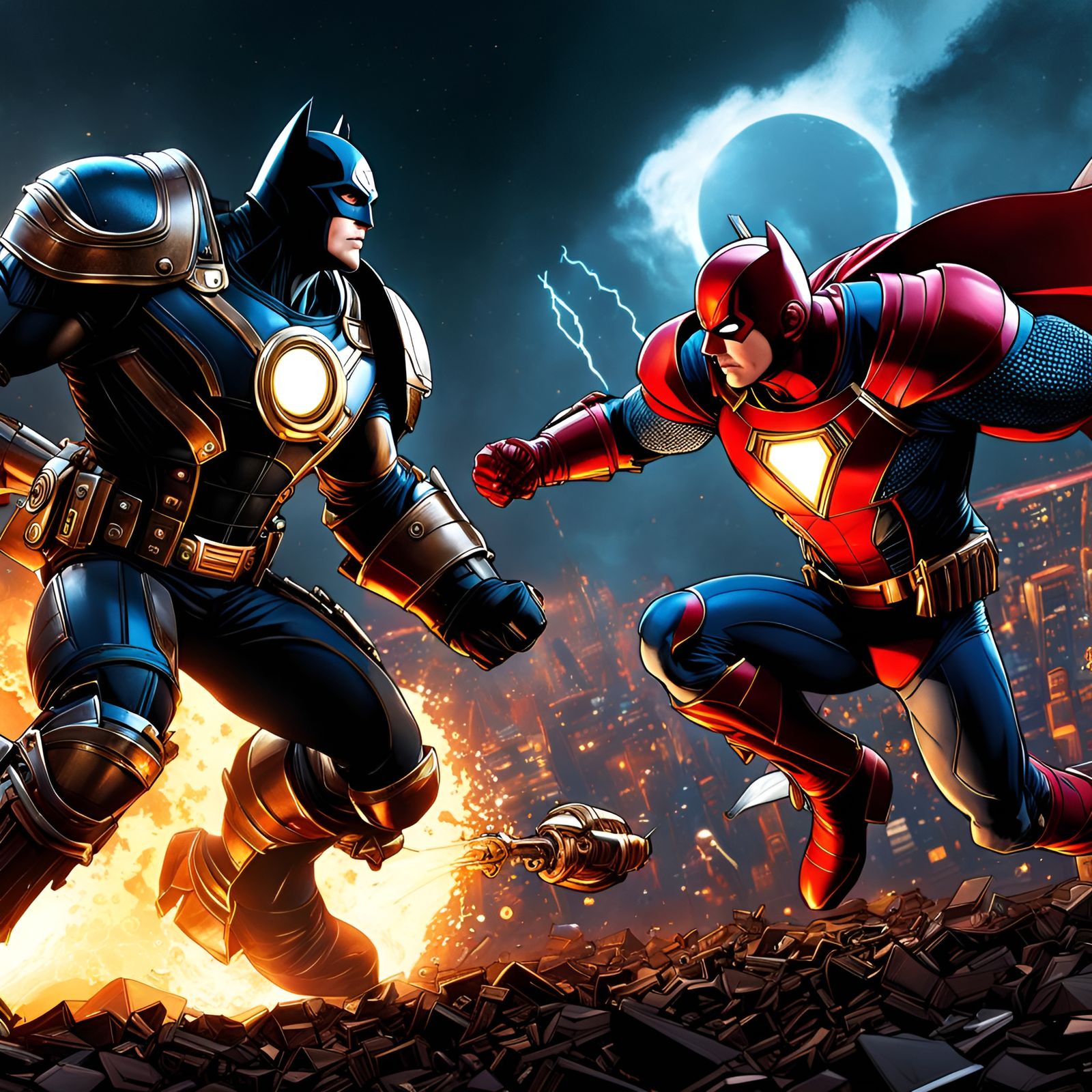 MARVEL VS DC - AI Generated Artwork - NightCafe Creator