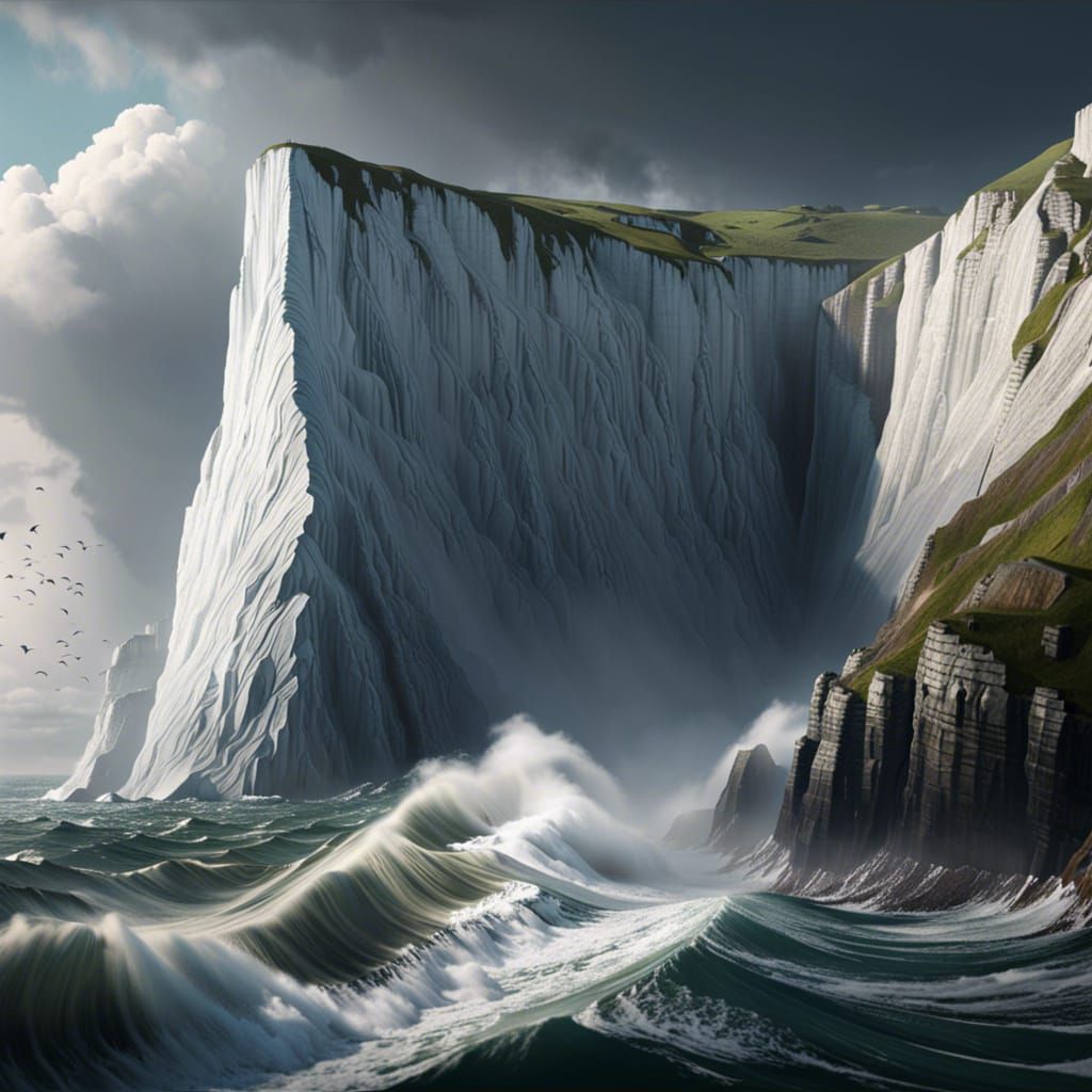 Ivory Cliffs - AI Generated Artwork - NightCafe Creator