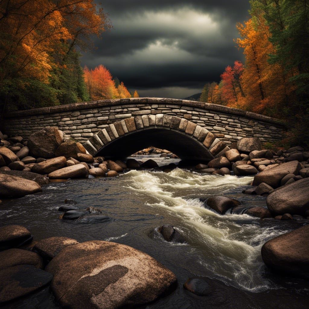 Stormy fall day - AI Generated Artwork - NightCafe Creator