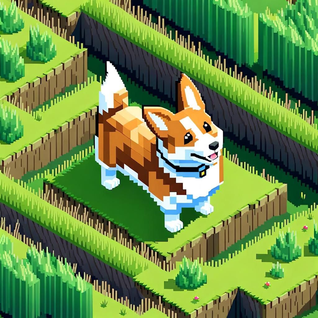 MineCraft-esque Corgi - AI Generated Artwork - NightCafe Creator