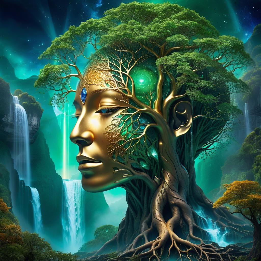 Gaia's Vision: Harmony of Nature - AI Generated Artwork - NightCafe Creator