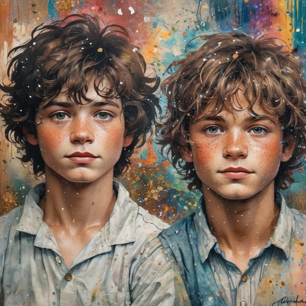 Two Boys: Tom Sawyer and Huckleberry Finn