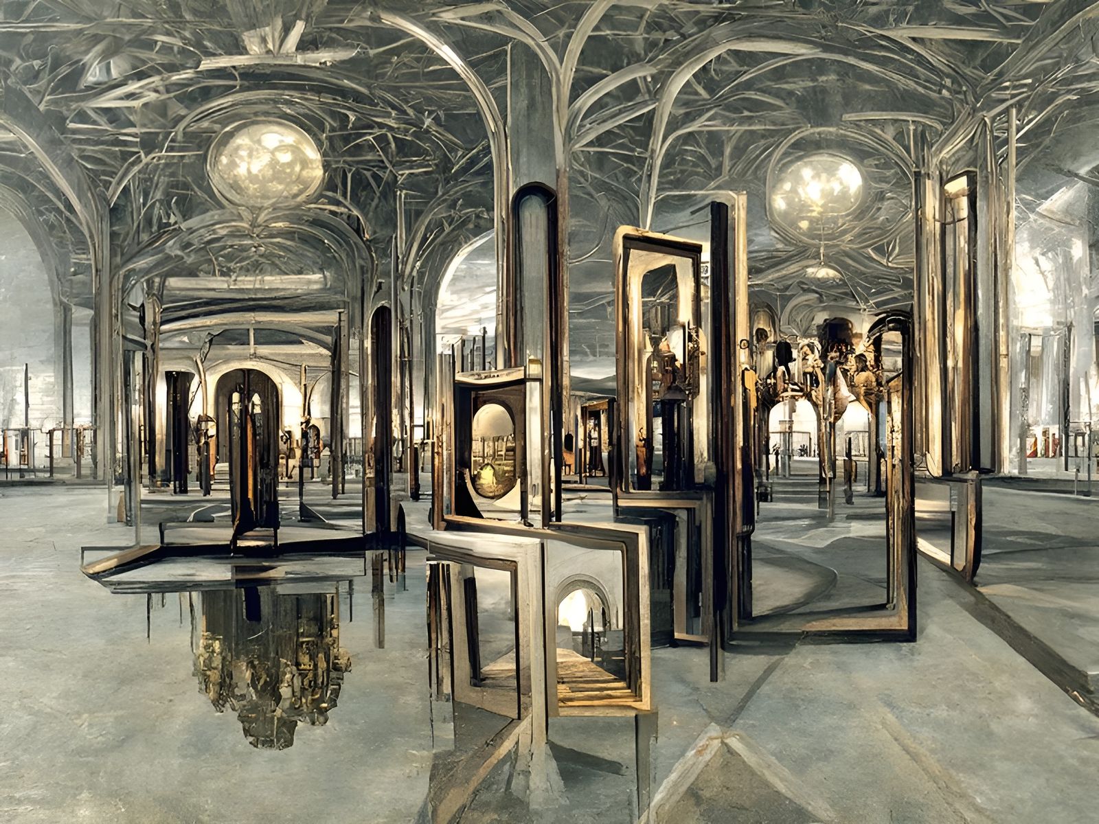 Lost in Reflected Disorientation - AI Generated Artwork - NightCafe Creator