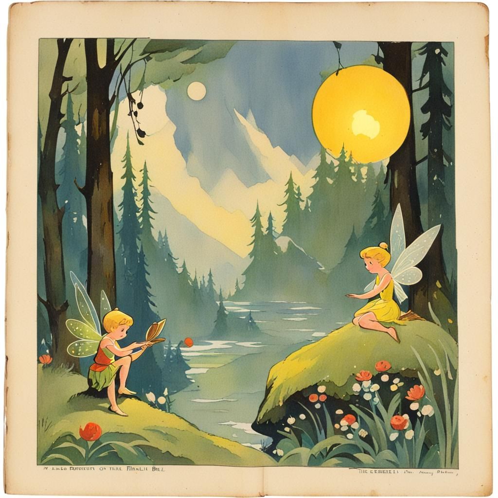 1920s children's book, Tinkerbell - AI Generated Artwork - NightCafe ...