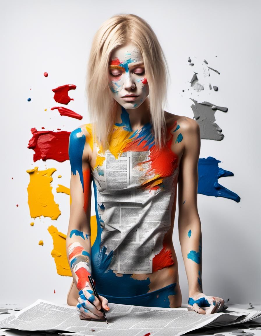 female body art painting - AI Generated Artwork - NightCafe Creator