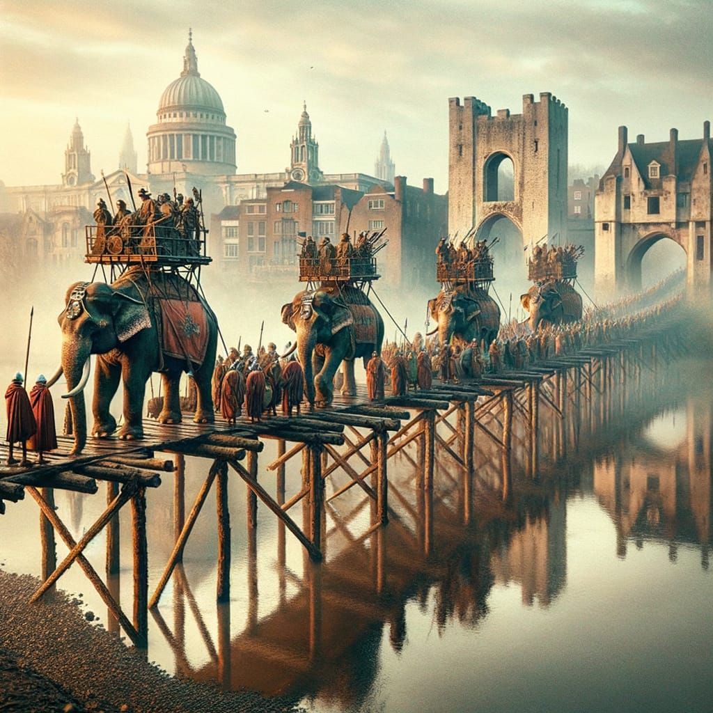 Roman crossing the Thames. - Roman Siege Engines Cross Medie...