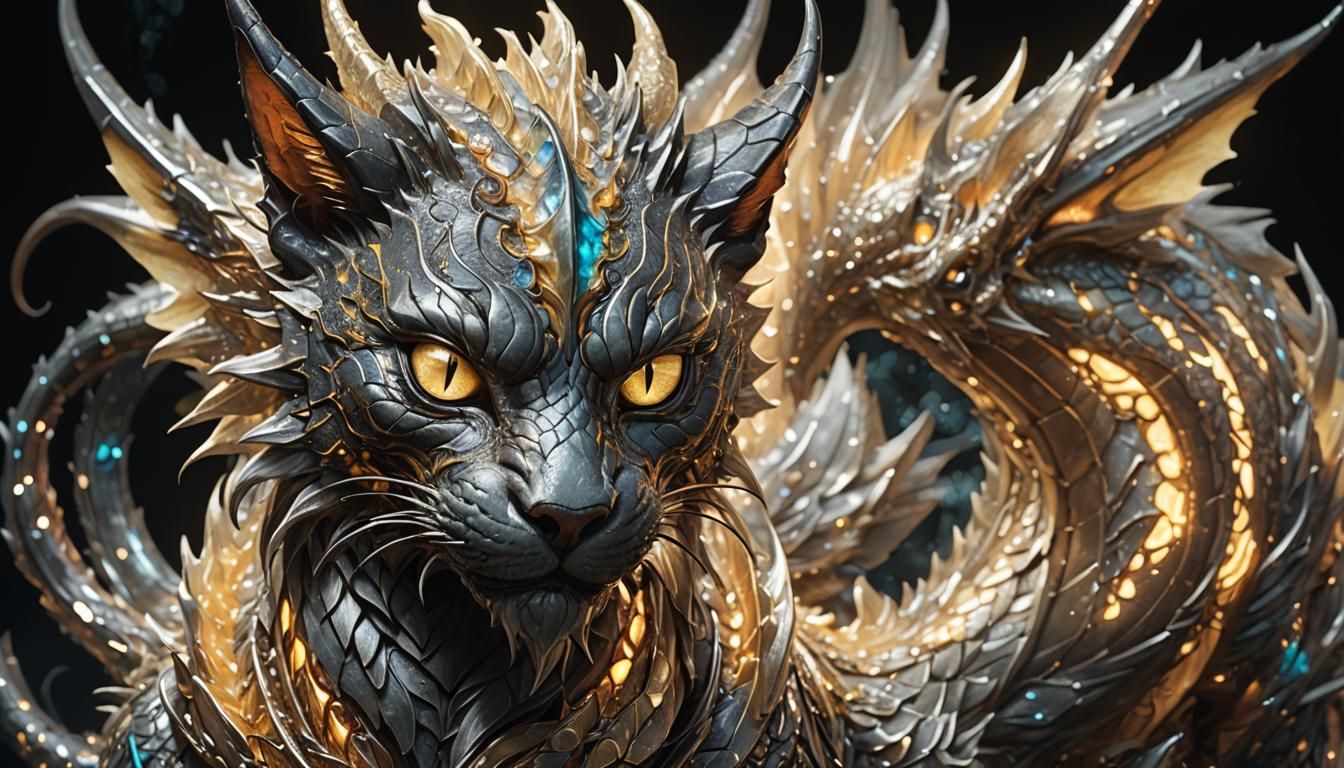 cat dragon - AI Generated Artwork - NightCafe Creator
