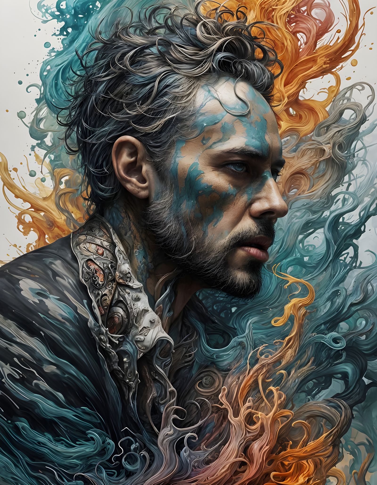 Black ink flow by Aaron Horkey and Jeremy Mann