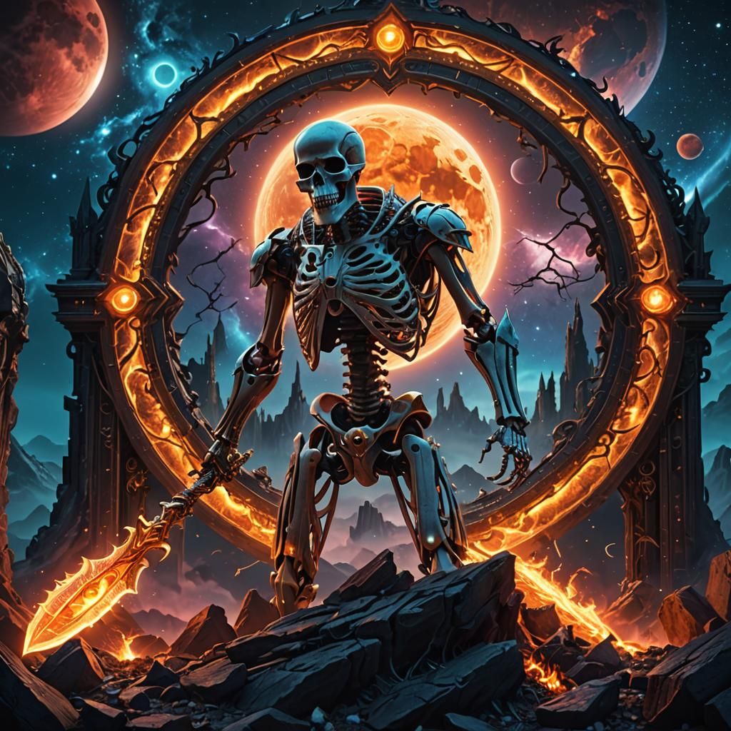 A fearsome and powerful skeleton - AI Generated Artwork - NightCafe Creator