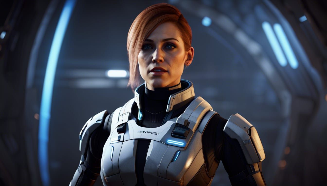Sarah Ryder from Mass Effect Andromeda 8K 3D 8k resolution beautiful ...