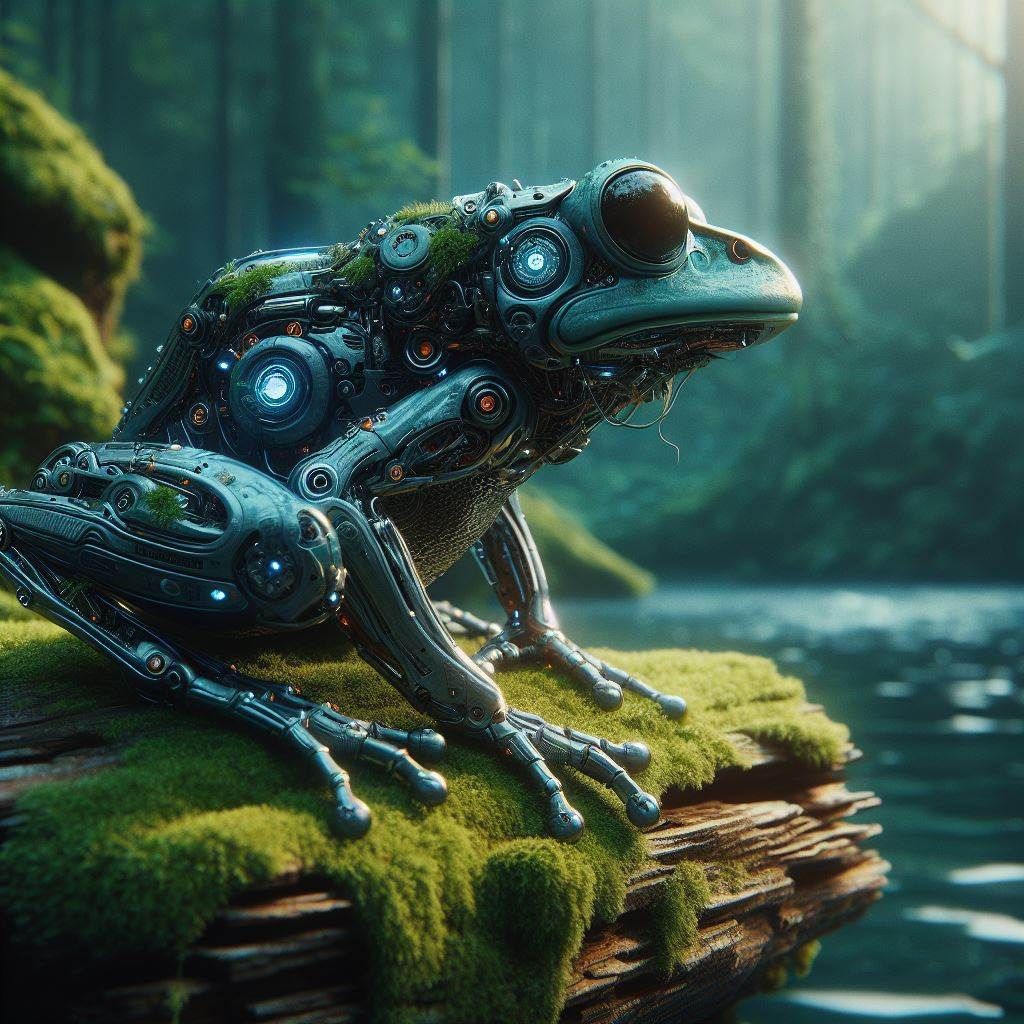 Bionic Frog - AI Generated Artwork - NightCafe Creator