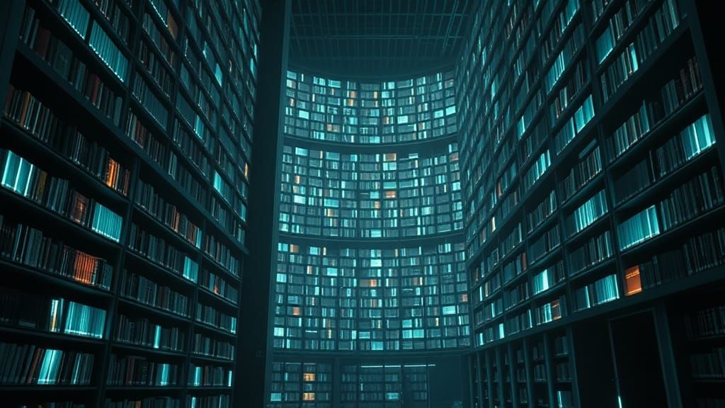 Holocron Library - Science Fiction Library in Cyberpunk Styl...
