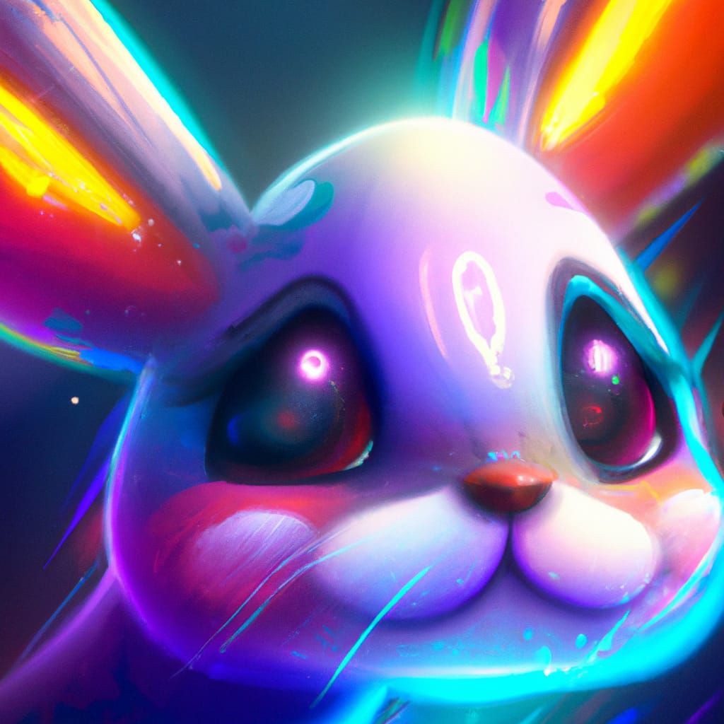 Glowing bunny - AI Generated Artwork - NightCafe Creator