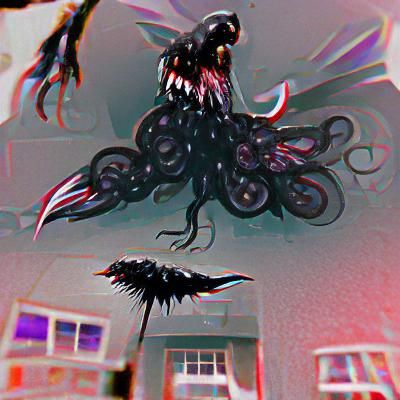 The Feaster from Afar, a black, shriveled, flying monstrosity with ...