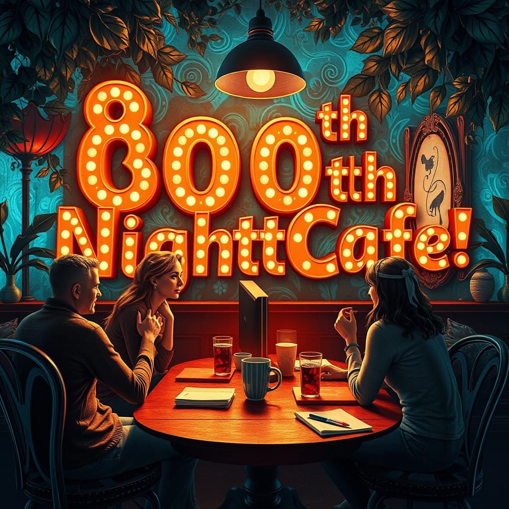 Surreal NightCafe Scene in Dreamlike Art Nouveau S... - AI Art