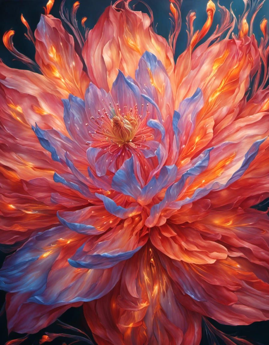 Fire Flower - AI Generated Artwork - NightCafe Creator