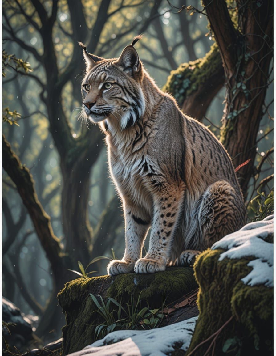 Mystic lynx. - Vibrant Mystic Lynx in Epic Cinematic Style