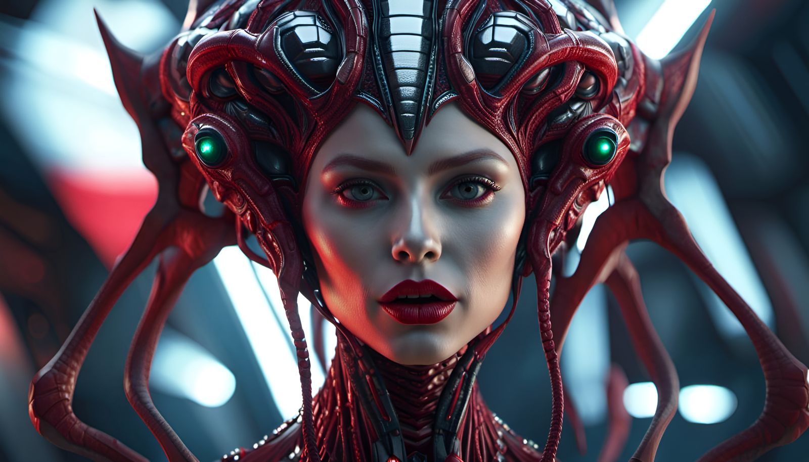 Red Alien Hybrid - AI Generated Artwork - NightCafe Creator