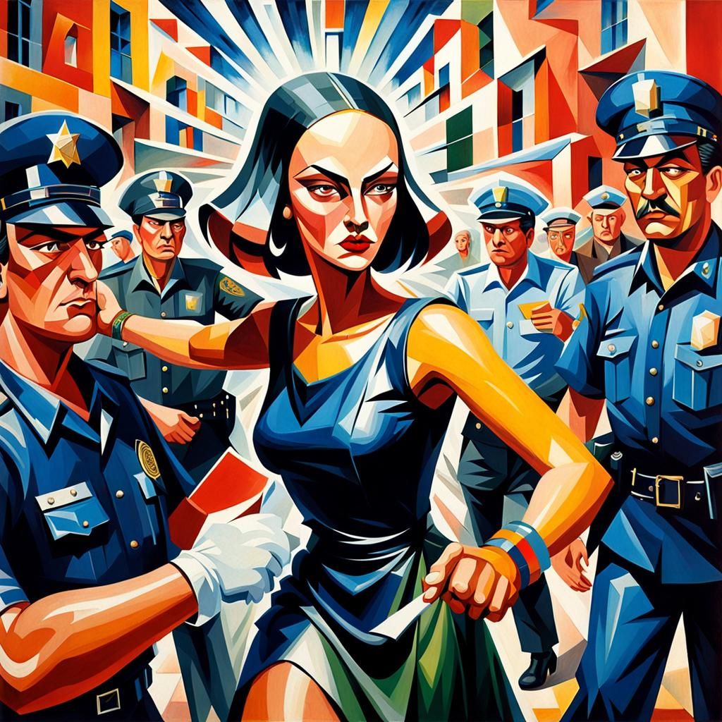 Police Arresting A Psychic - AI Generated Artwork - NightCafe Creator