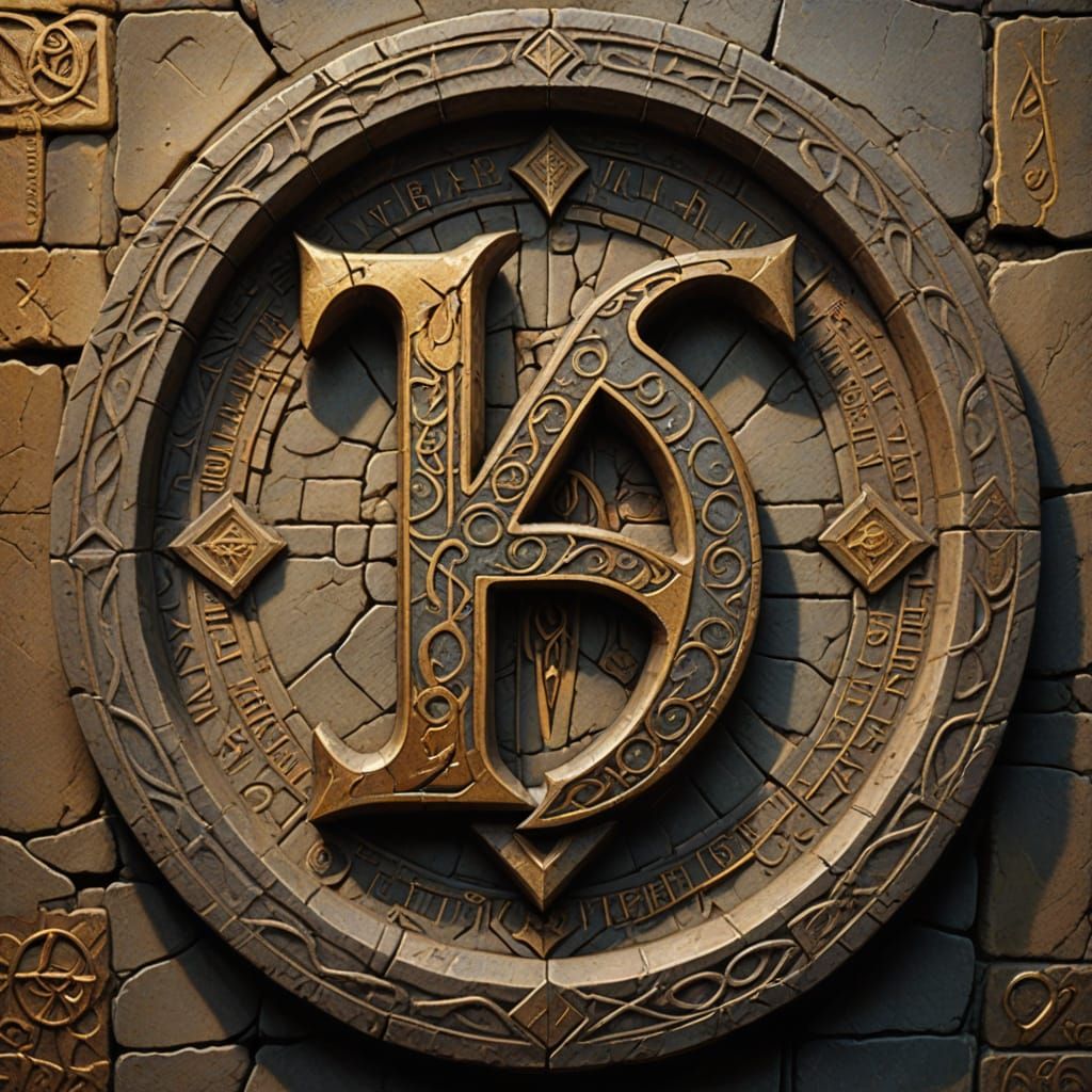 Mystical Rune Symbol for Axe in Ancient Draconic T... - AI Art