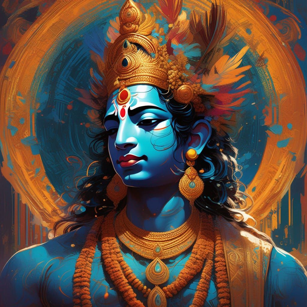 Lord Krishna - AI Generated Artwork - NightCafe Creator