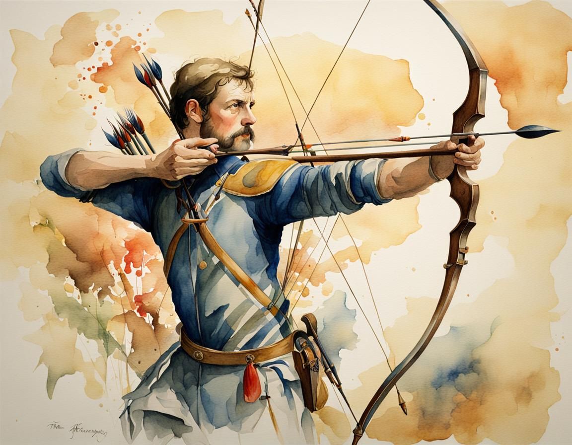 The Archer and The Archery Art - AI Generated Artwork - NightCafe Creator