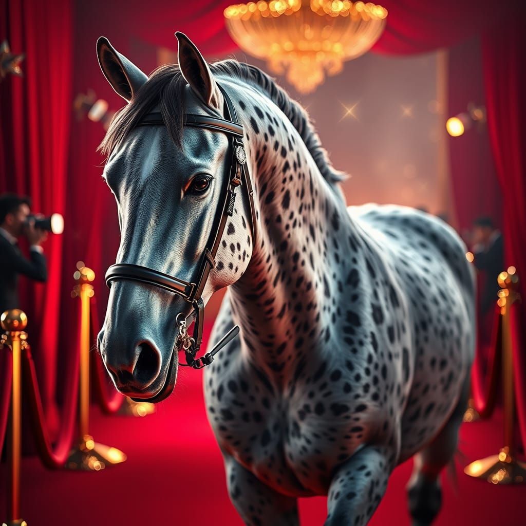 "Hey," from a horse, of course! - Dapper Gray Horse Struts ...