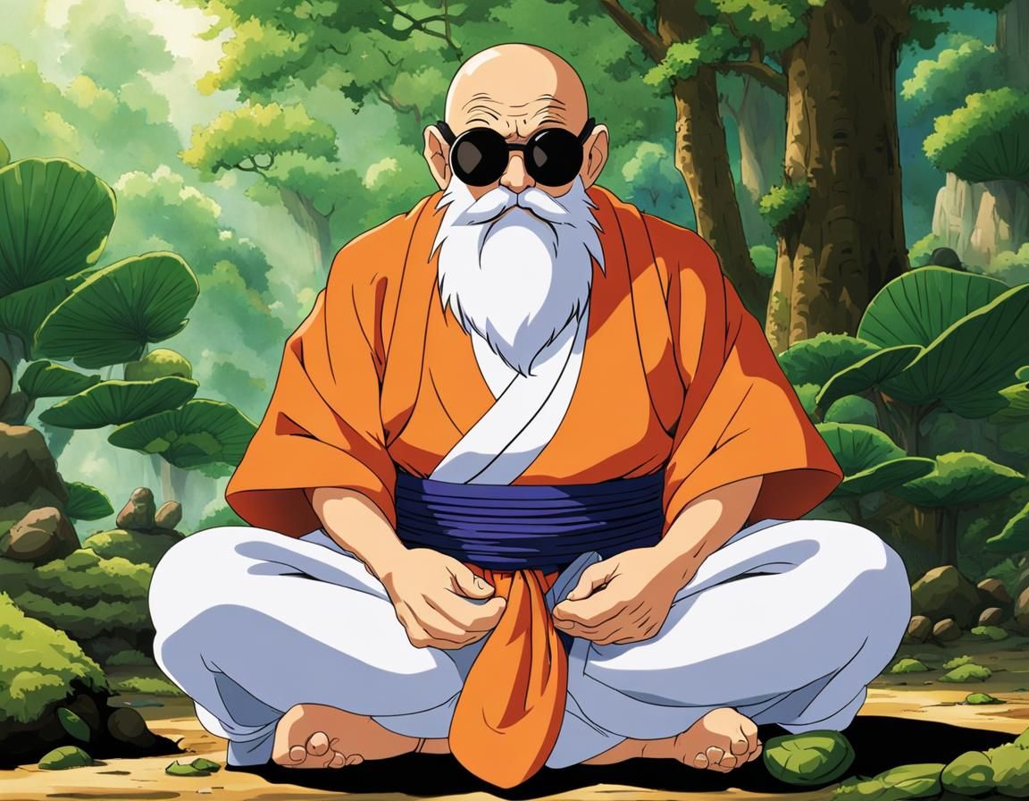 Master Roshi, without sunglasses gazes tenderly as he recalls the ...