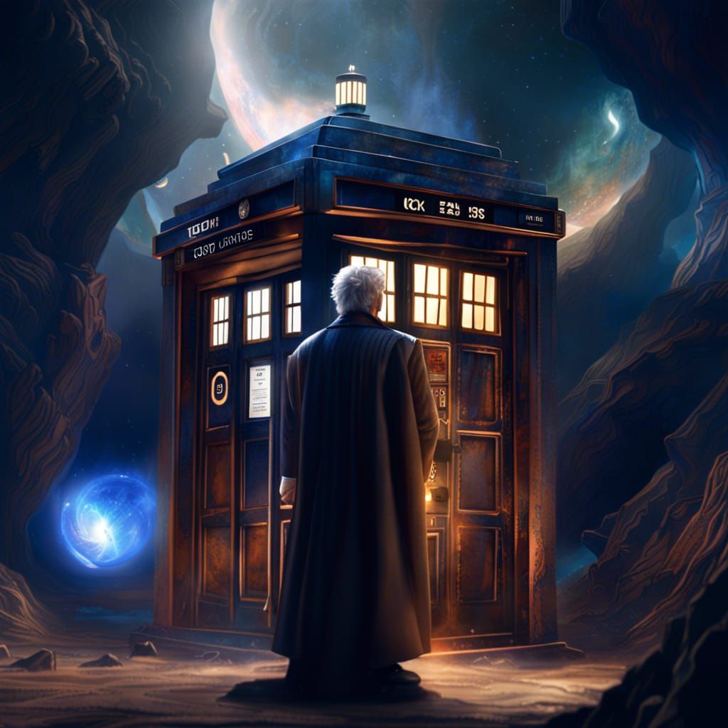 time lord in his tardis - AI Generated Artwork - NightCafe Creator
