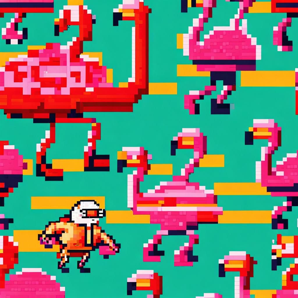 Flamingo! Avoid the flamingo monster asteroids. - AI Generated Artwork ...