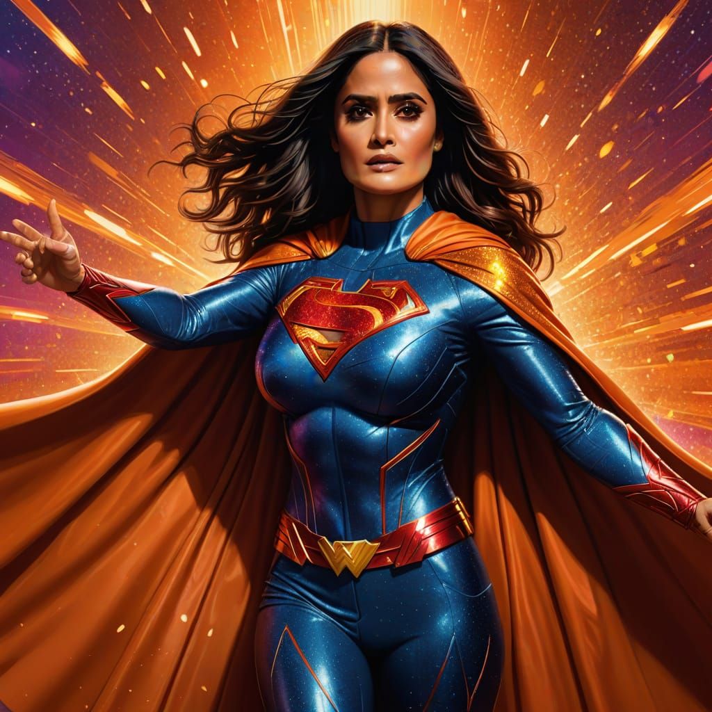 Vibrant Superheroine in Stunning 8k Digital Art - AI Art