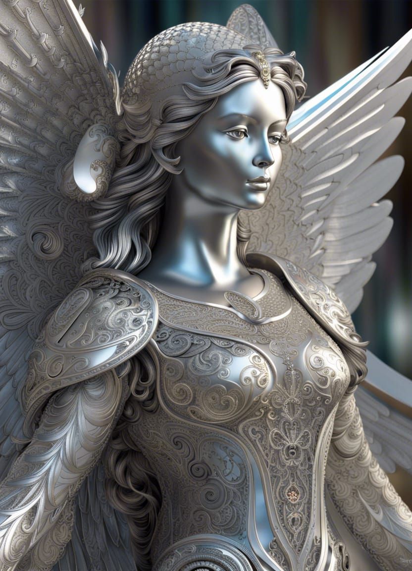 filigree angel - AI Generated Artwork - NightCafe Creator