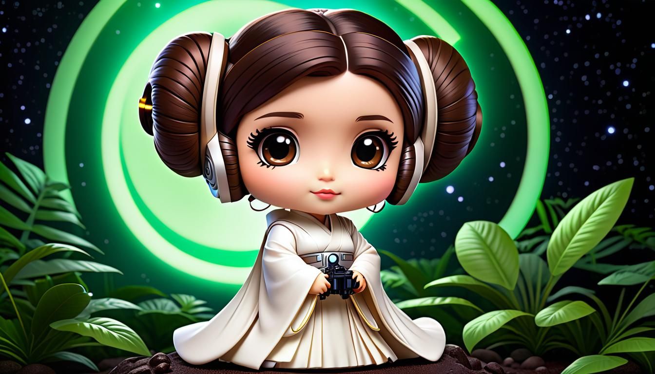 Chibi Princess Leia - AI Generated Artwork - NightCafe Creator