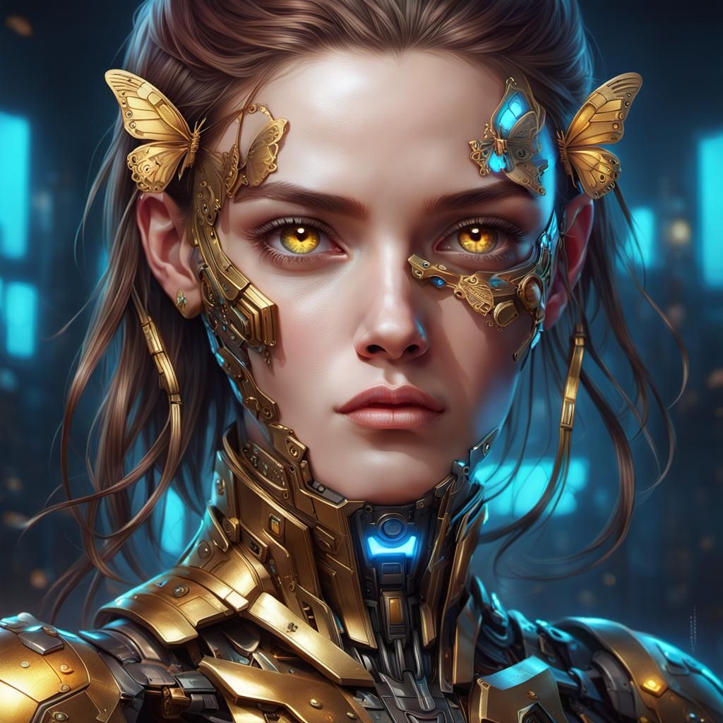 CYBORG GIRL 4 - AI Generated Artwork - NightCafe Creator