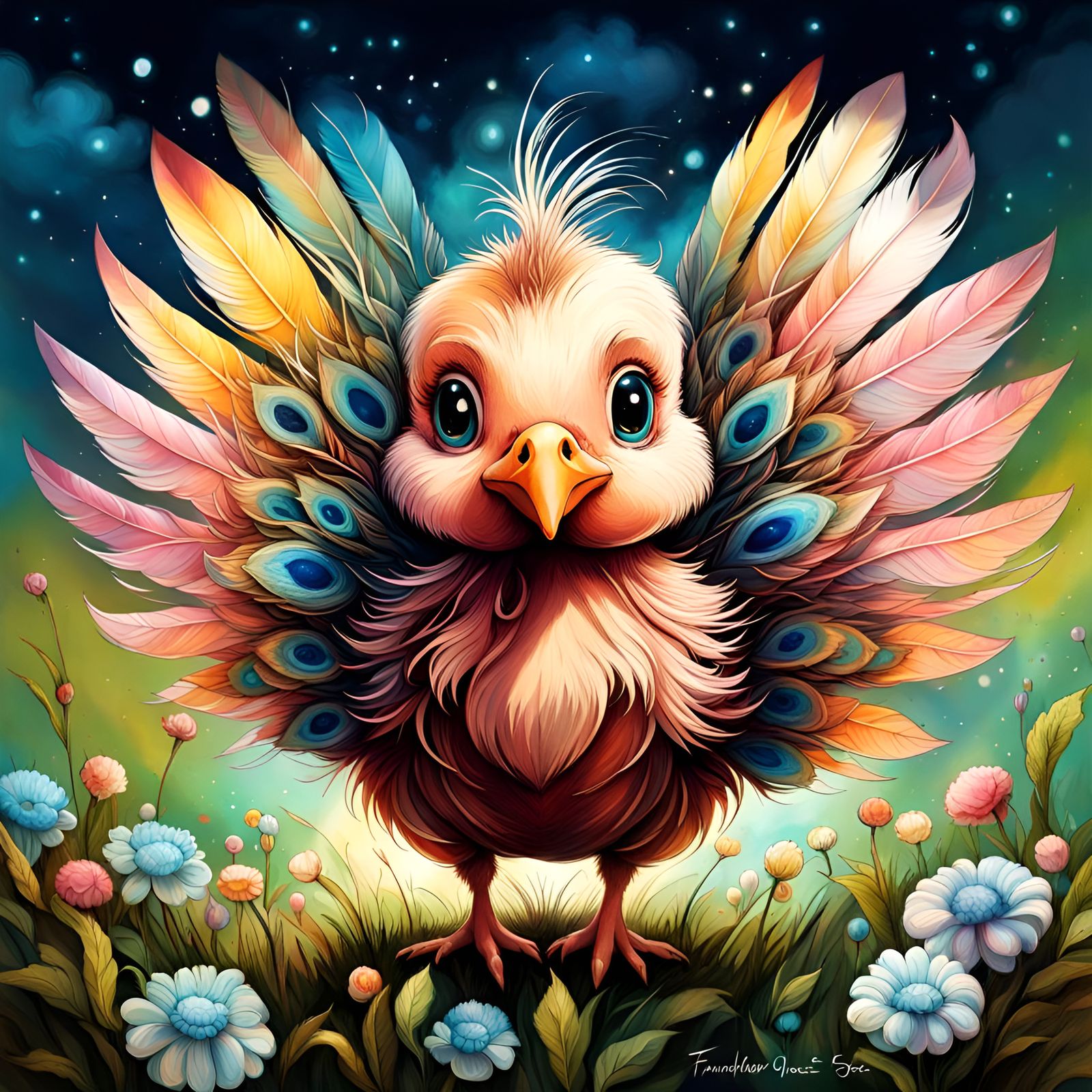 Little Poult (Turkey) - AI Generated Artwork - NightCafe Creator