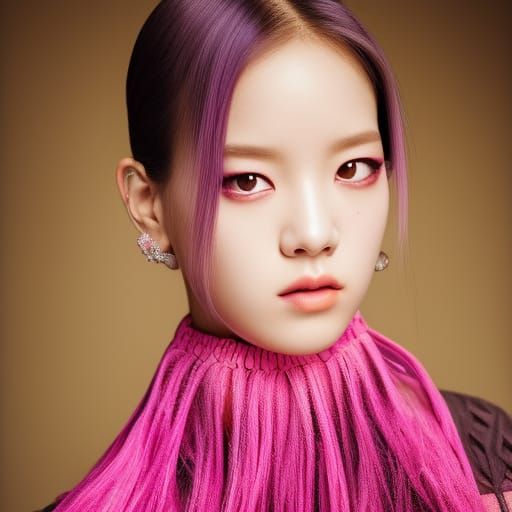 Anim like a Blackpink girl with vampire vibes, combination of Rose ...
