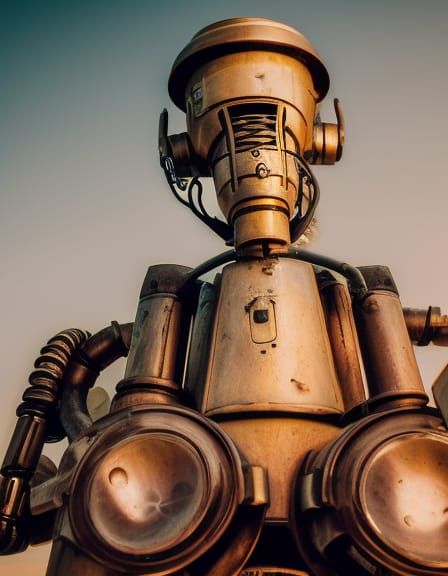 steampunk-inspired droids - AI Generated Artwork - NightCafe Creator
