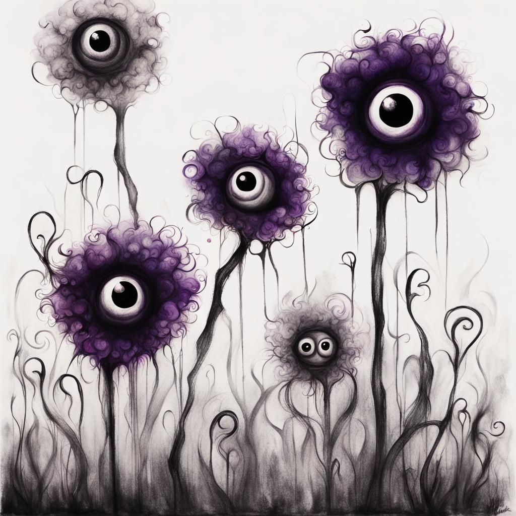 Scary flowers, open prompt - AI Generated Artwork - NightCafe Creator