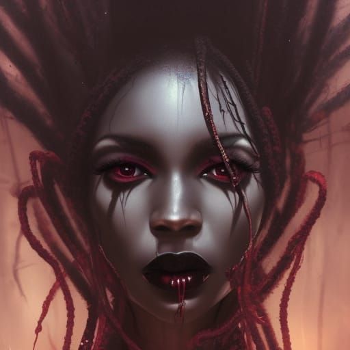 Black woman, voodoo priestess, beautiful, black gothic, black ...