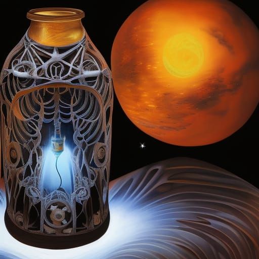 Cosmic Bottle #10 - AI Generated Artwork - NightCafe Creator