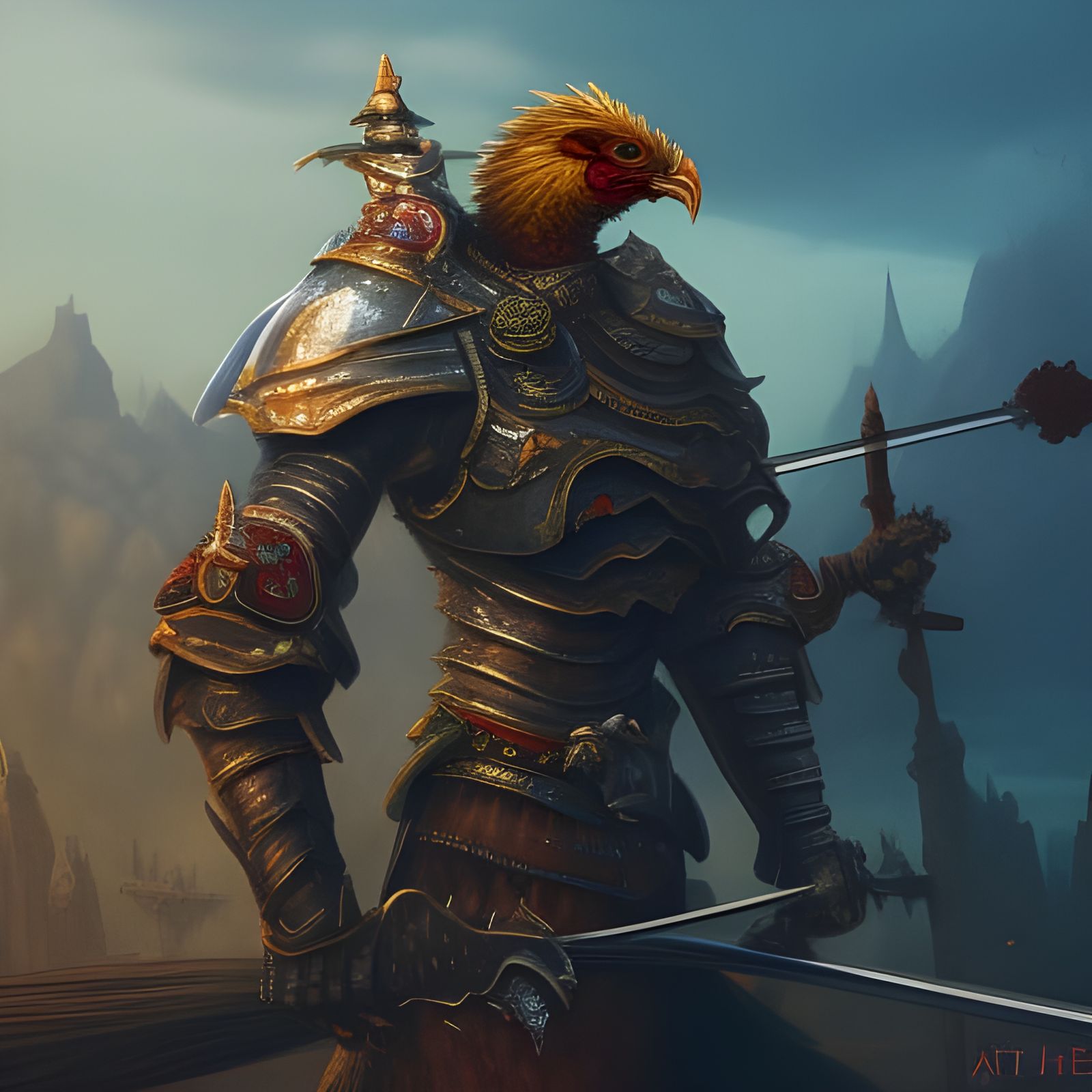 The Chicken Knight - AI Generated Artwork - NightCafe Creator