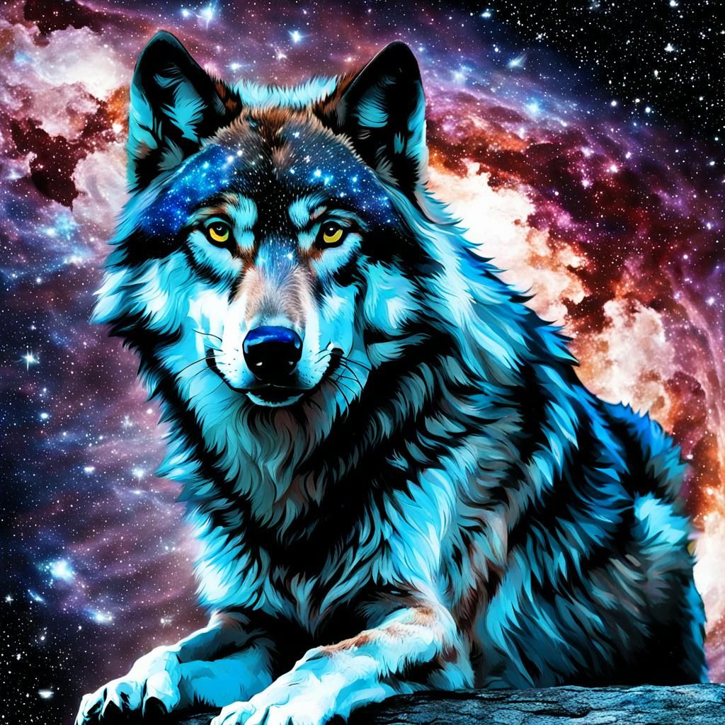 Star wolf - AI Generated Artwork - NightCafe Creator