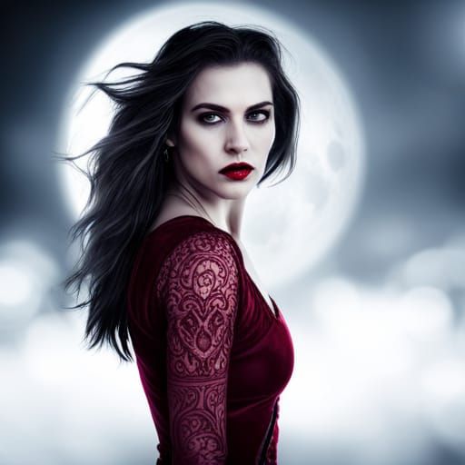 Beautiful attractive female vampire - AI Generated Artwork - NightCafe ...