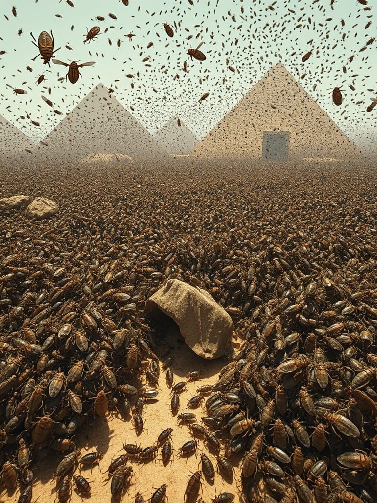 Egypt Plagued by Swarming Lice Infestation - AI Art