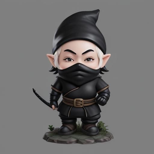 Ninja gnome - AI Generated Artwork - NightCafe Creator