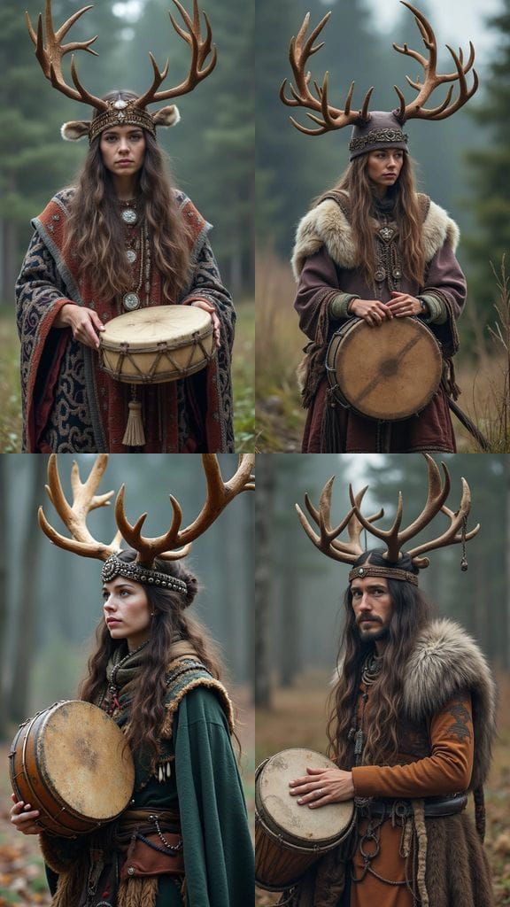 Ethereal Siberian Shaman in Primal Ritual - AI Art