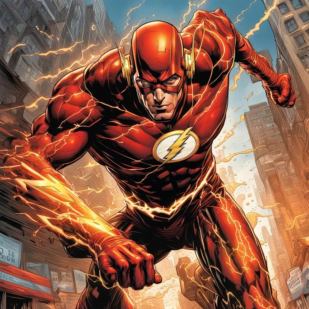 The Flash drawn realistically by David Finch in the lively, gritty ...